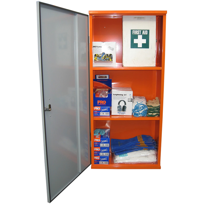PPE Storage Cabinet Single Door with 3 x Shelves | Flammable Cabinet